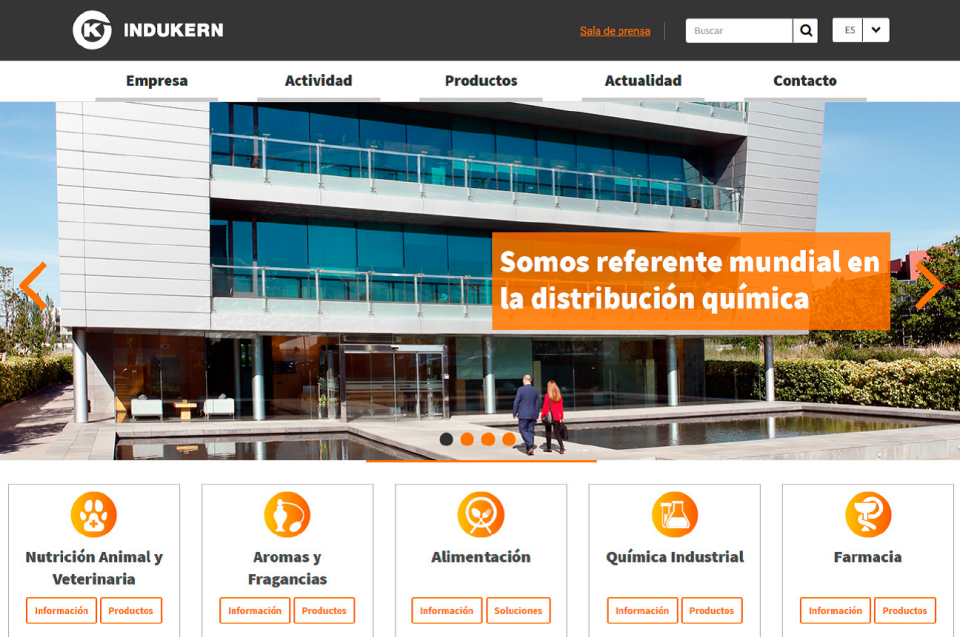 Indukern estrena web | Grupo Indukern