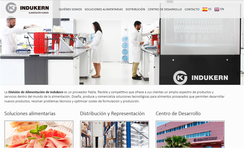 La División de Alimentación de Indukern lanza su nueva página web ...